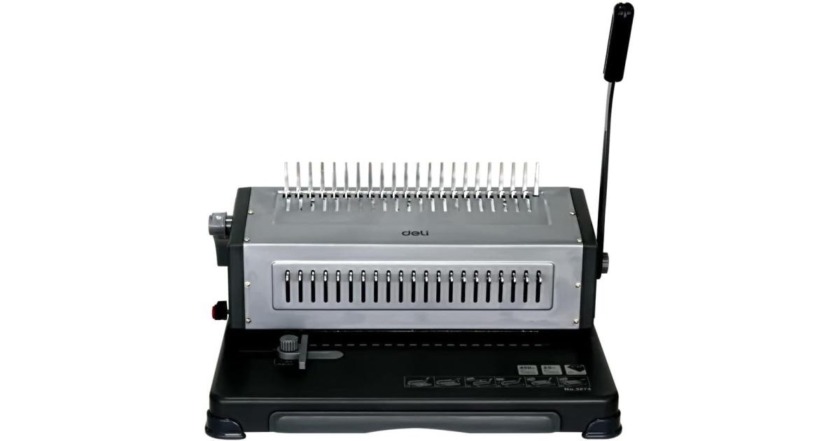 Deli Binding Machine & Consumables A4 450 Sheets | 3874 | Mkateb.com